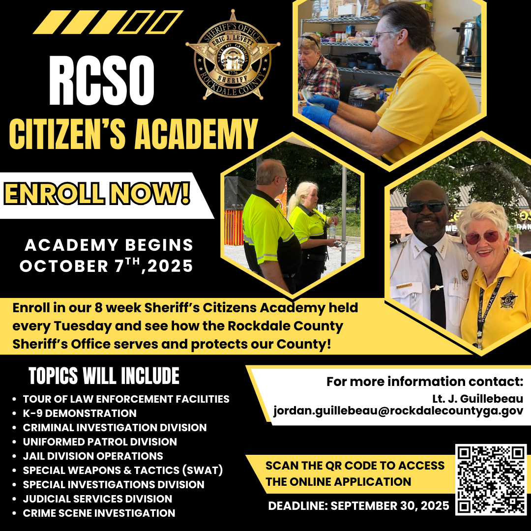 Register for RCSO Citizen’s Academy - Rockdale County Sheriff's Office